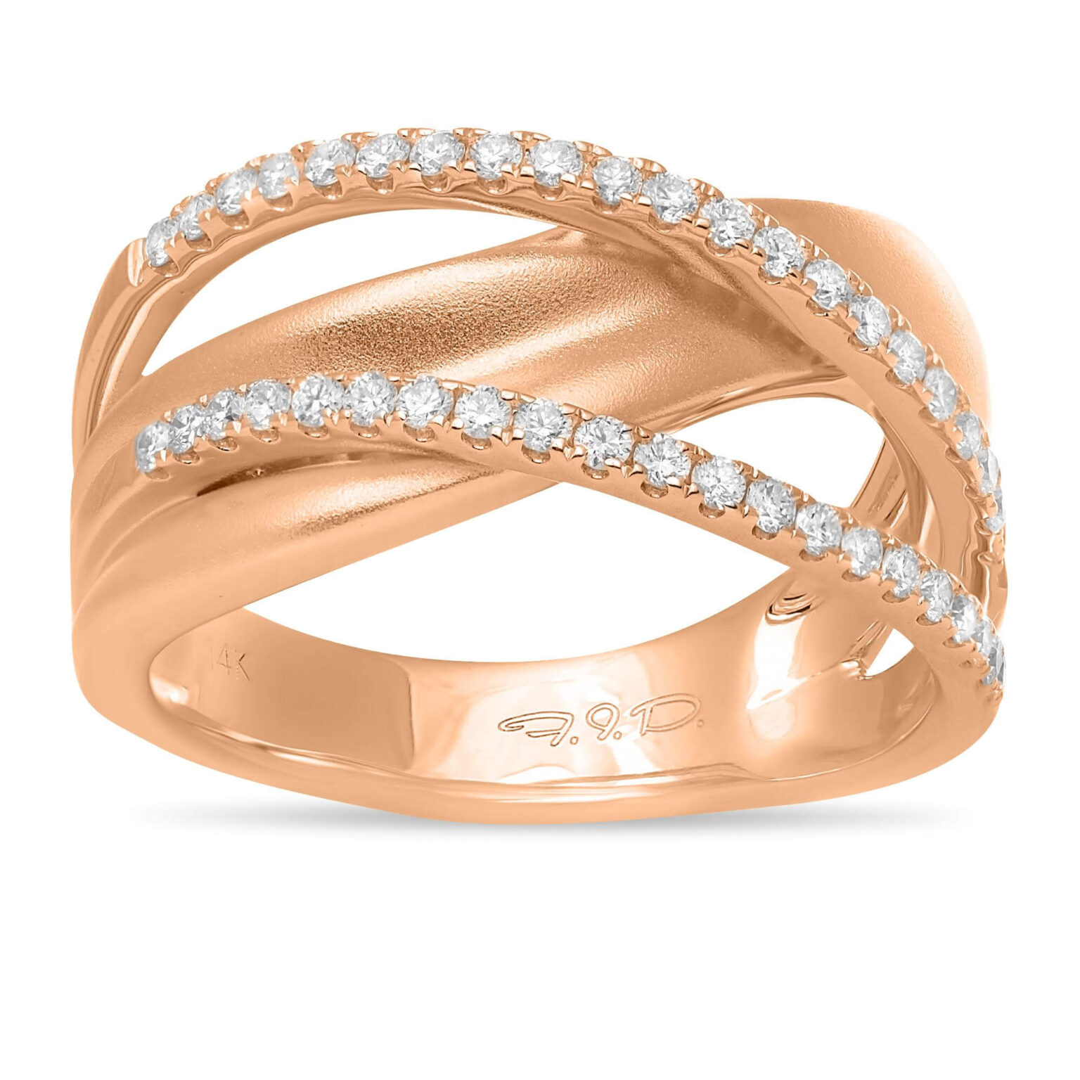 14k White Gold Multi-Band Diamond Ring - Mark Diamonds Jewelers